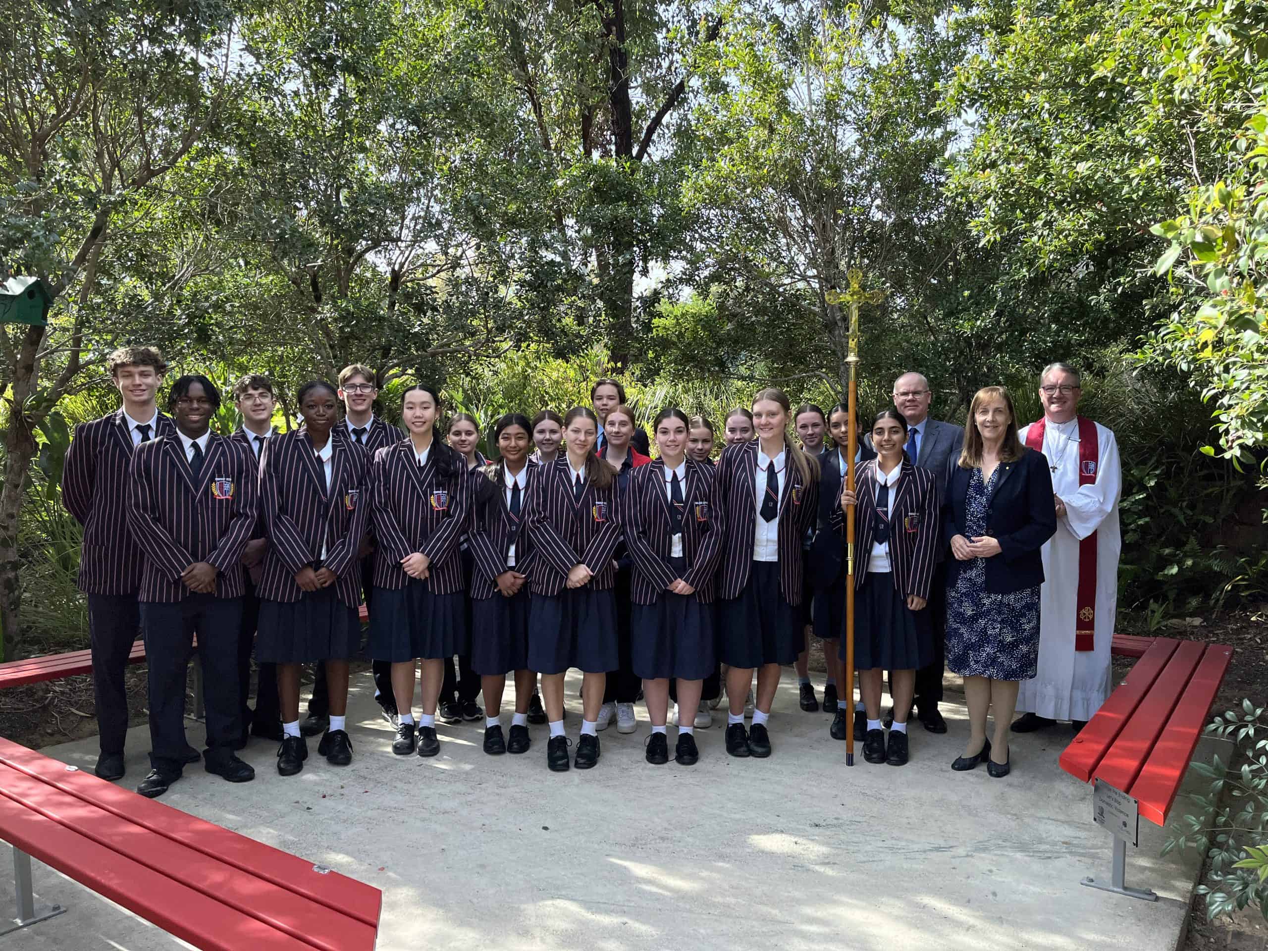 Students unveil Red Bench to combat domestic violence - The Greater ...